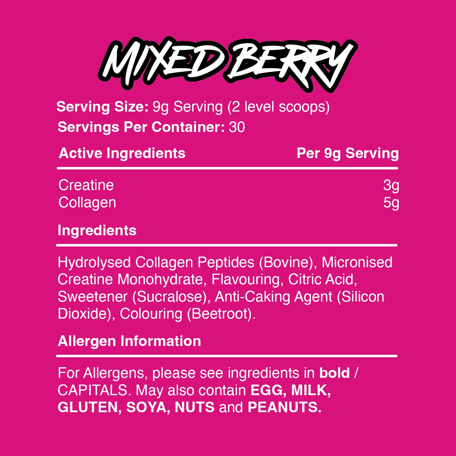 Warrior Creatine Plus Collagen - 30 Servings